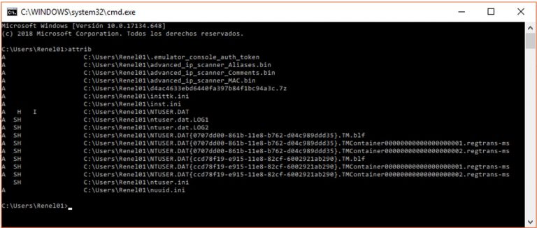 Activar comando ATTRIB en Windows 10 » CMD Windows